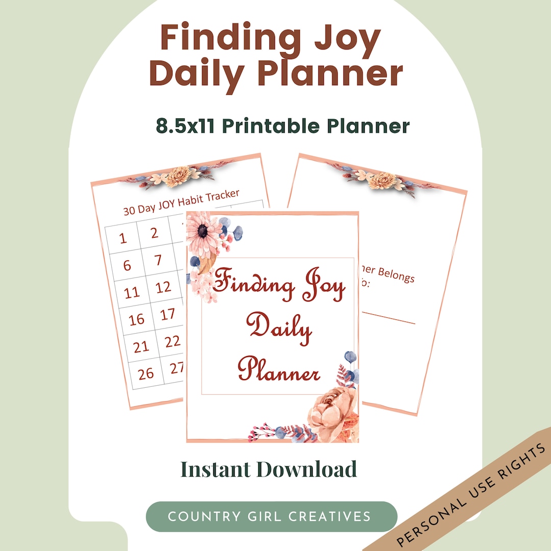 Finding Joy Daily Planner Printable - Etsy