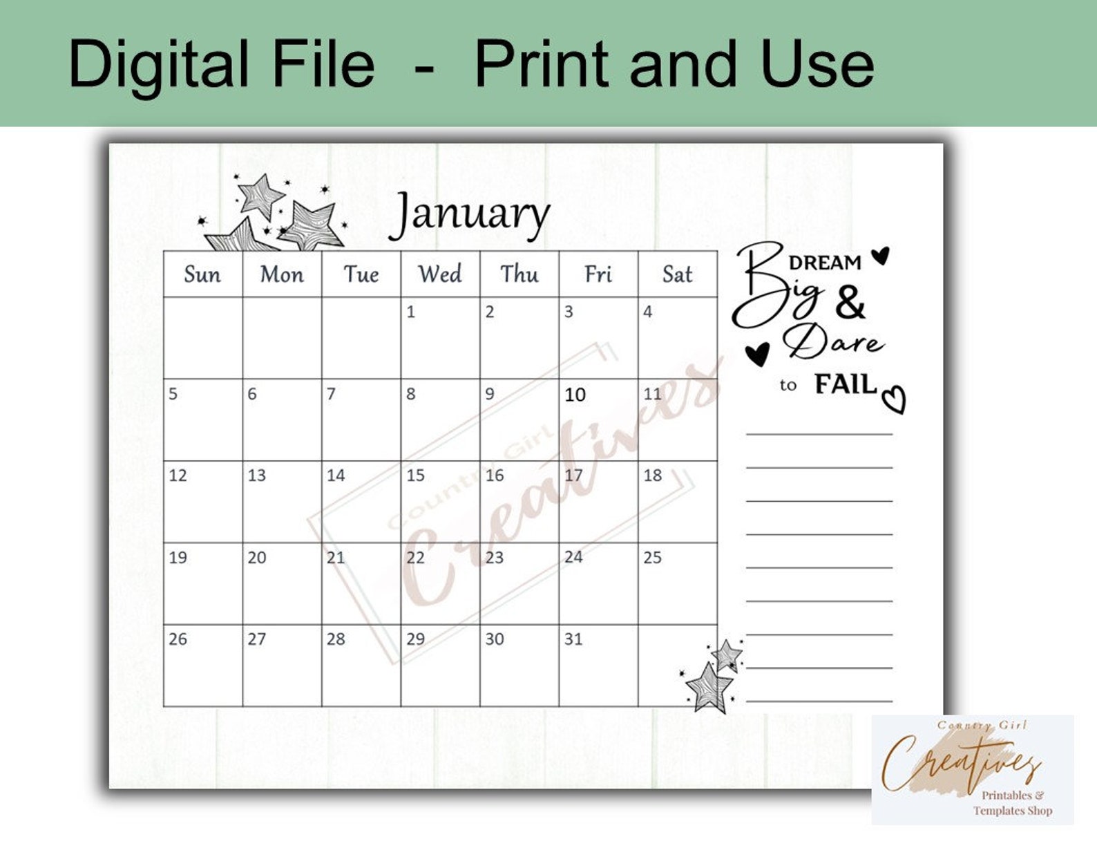 Motivational Quotes 2025 Monthly Calendar, Landscape 8.5X11 Calendar ...