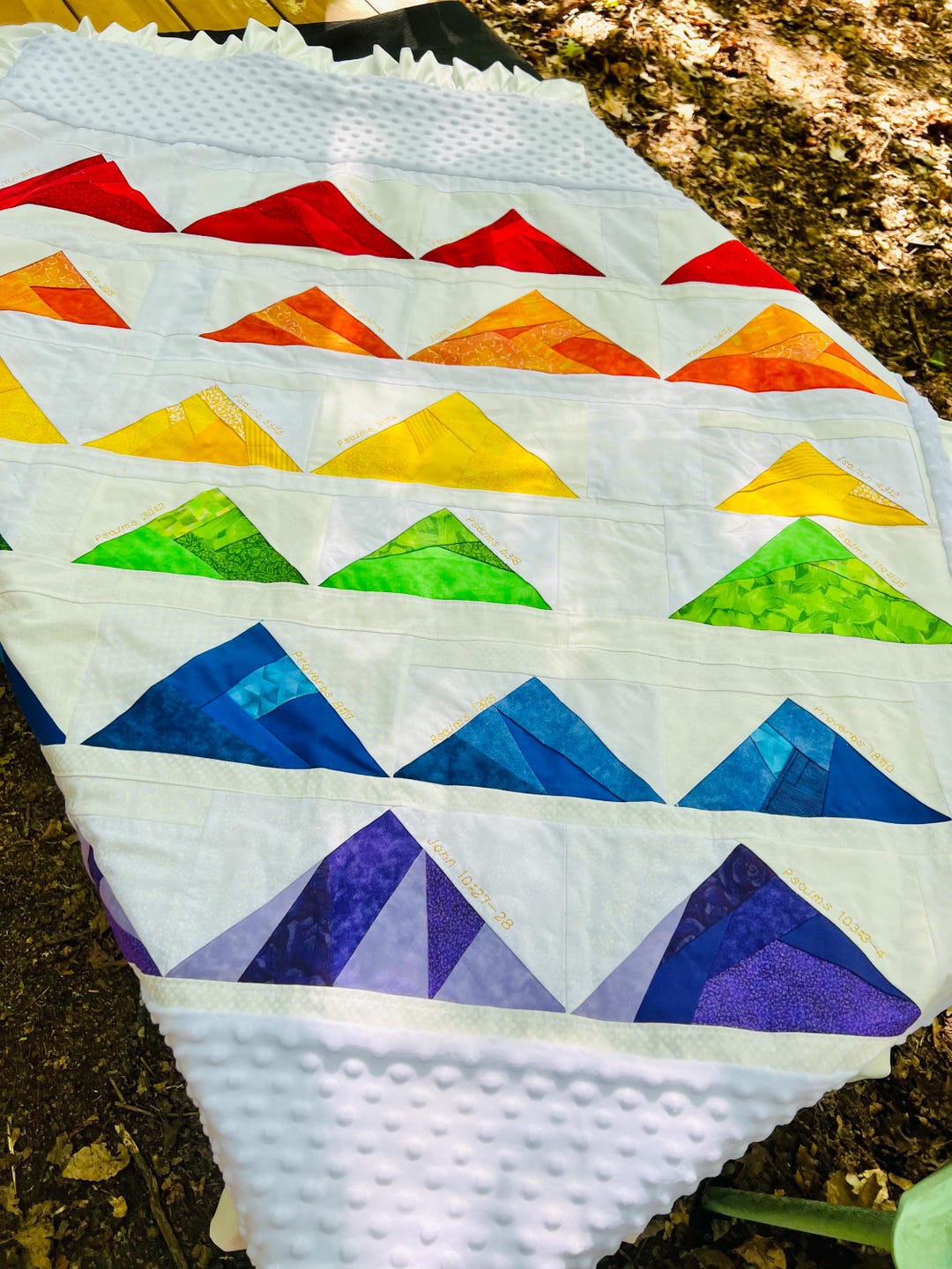 Chemo Comfort Lap Quilt Sensory Rich With Embroidered Biblical ...