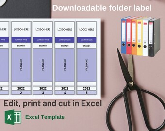 Excel Label Template - Etsy