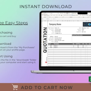 Price List and Quote Template, Microsoft Excel, PDF Convertible ...