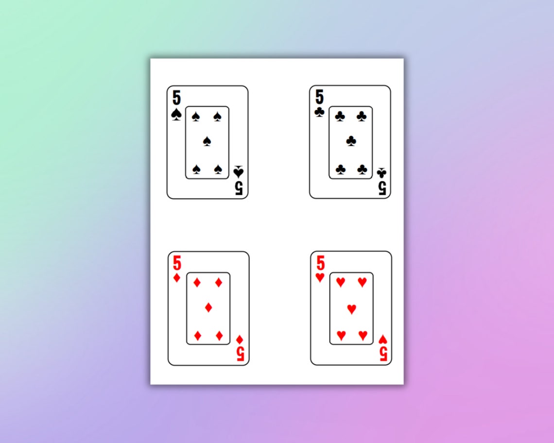 Printable Pokeno Cards 52 Unique, Printable Cards, Instant Download ...