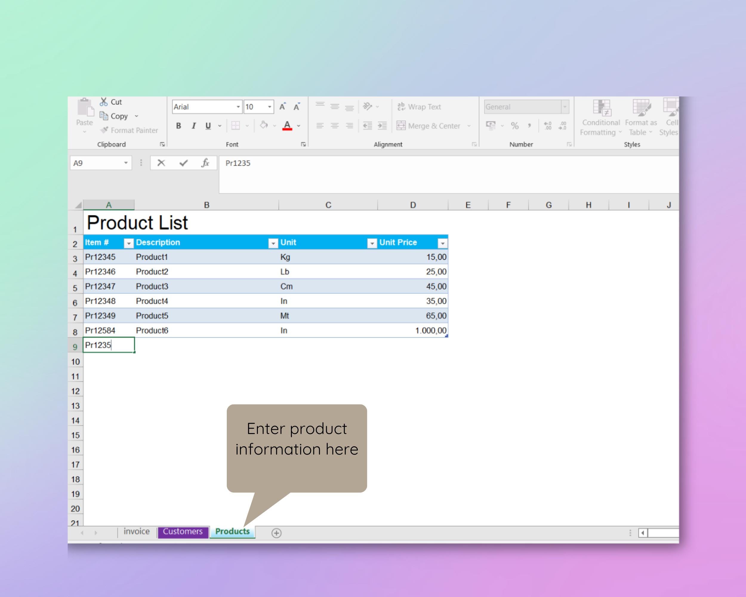 Advanced Invoice Template: Excel & Google Sheets (printable PDF) - Etsy
