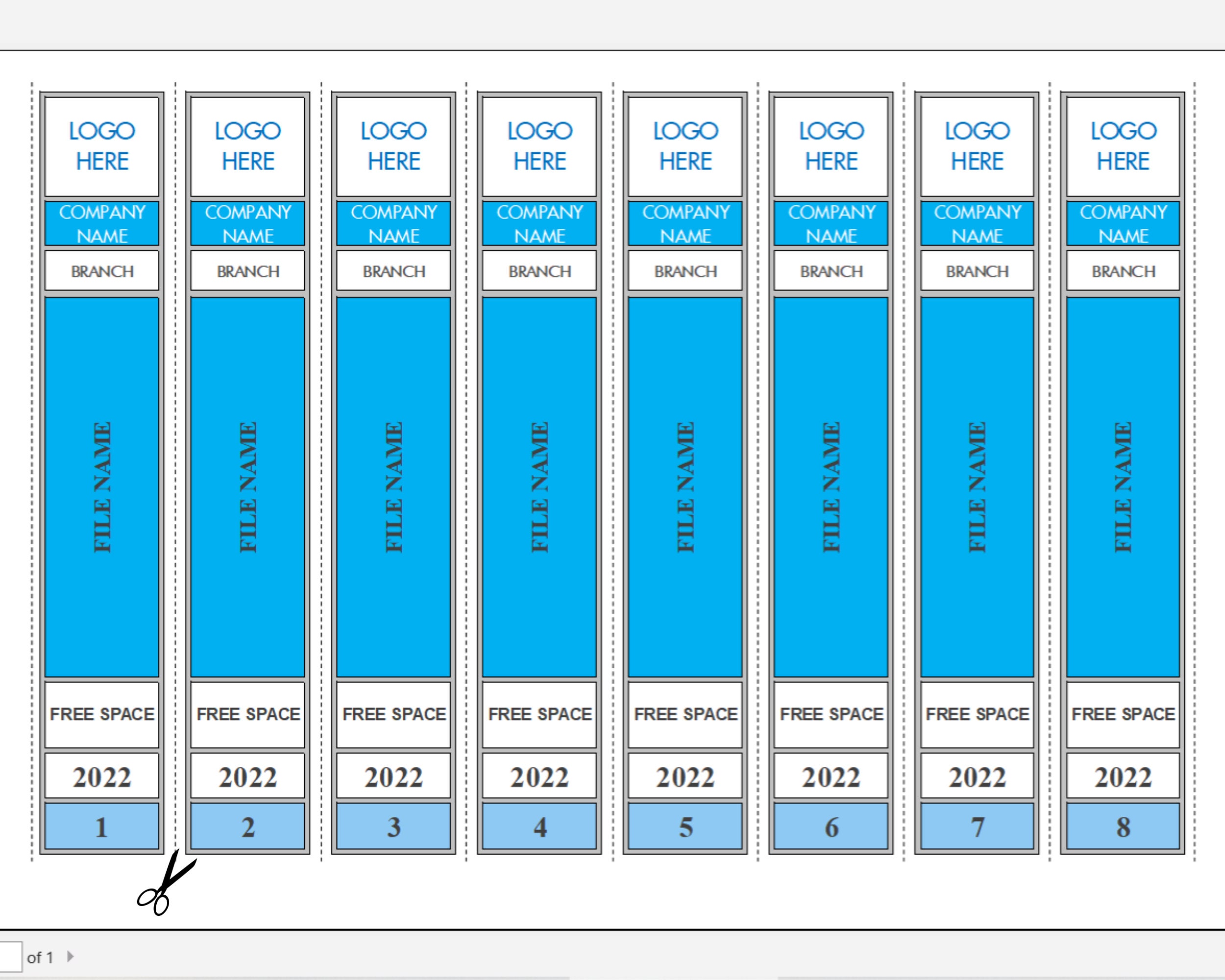 Printable Folder Back Labels: Excel & Google Sheets Template (A4/US ...