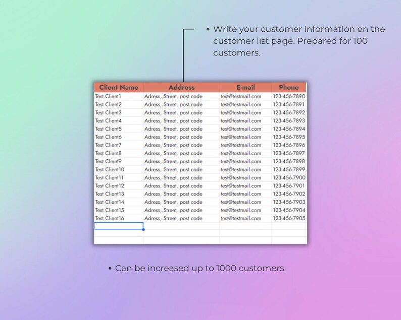 Client Tracker Google Sheets Template: Small Business Customer ...