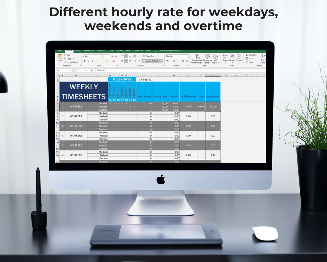 Weekly Time Employee Chart Employee Work Schedule Staff - Etsy