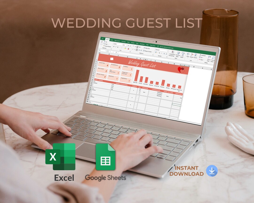 Wedding Planner Guest List Spreadsheet | Wedding Timeline, Excel ...
