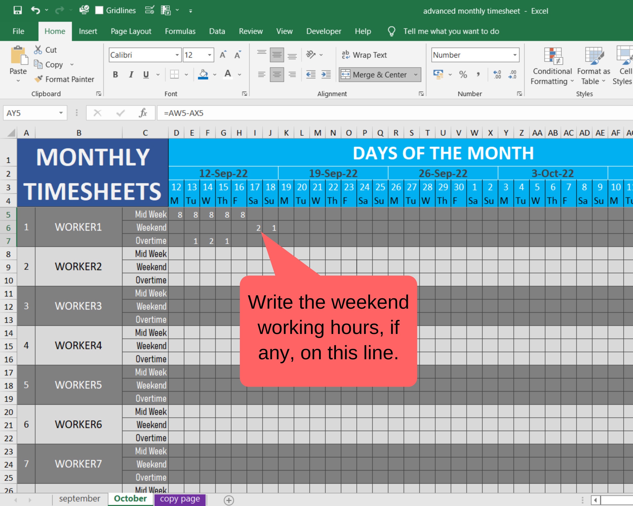 Monthly Time Employee Chart Salary Calculator Employee Work - Etsy