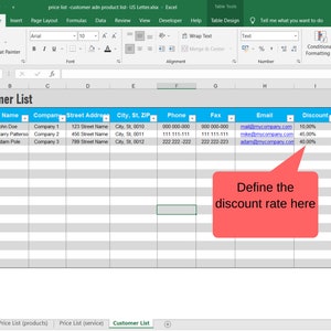 Advanced Price List Template, Excel, Google Sheets, PDF Convertible ...