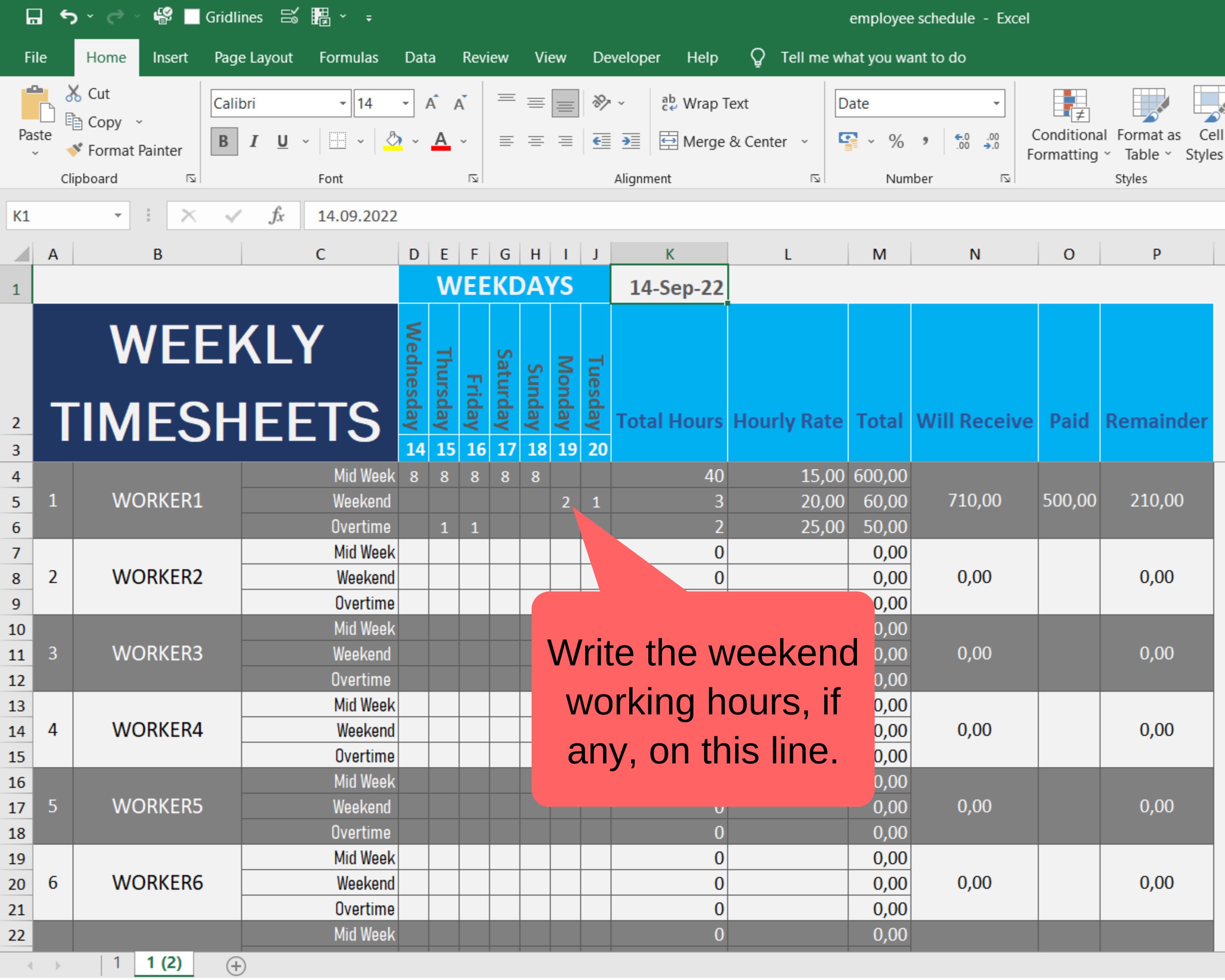 Weekly Time Employee Chart Employee Work Schedule Staff - Etsy