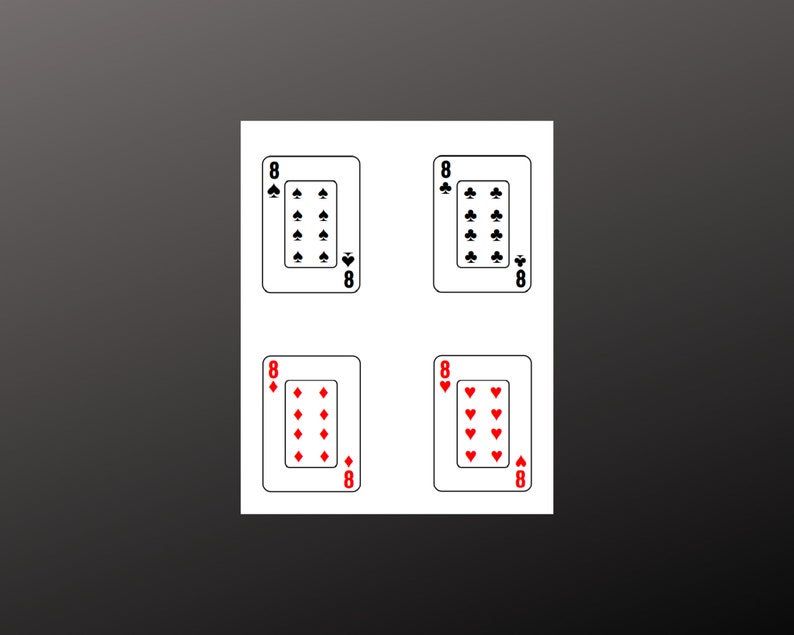 Printable Pokeno Cards 52 Unique Printable Cards Instant - Etsy