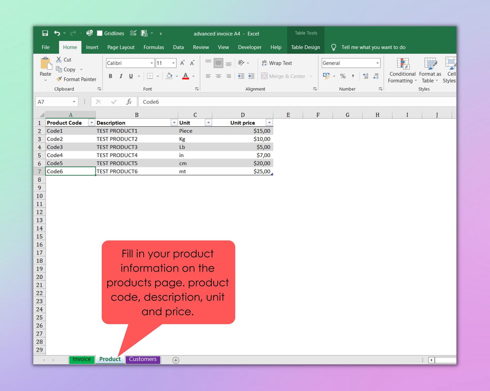 Advanced Invoice and Receipt Template, Selected From Customers and ...