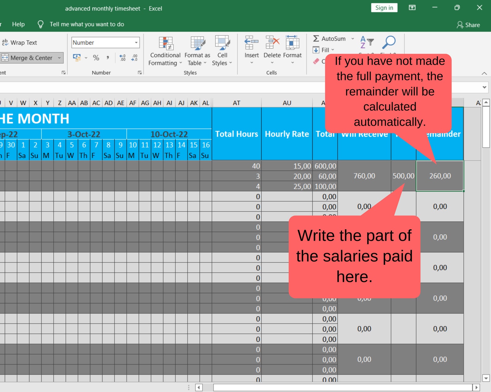 For Multiple Employees Monthly Time Chart Employee Work - Etsy