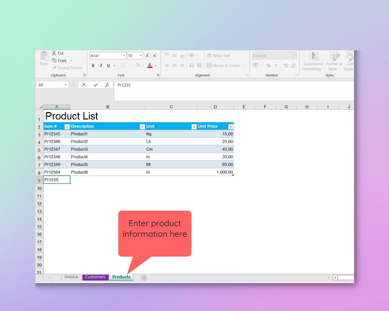 Editable Order Form Template for Excel & Google Sheets | Easy-to-use ...