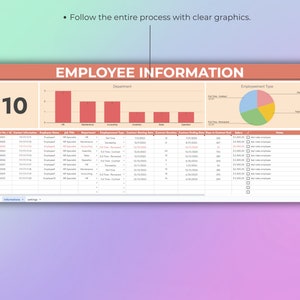 HR Employee Dashboard Template, Employee Information for Google Sheets ...
