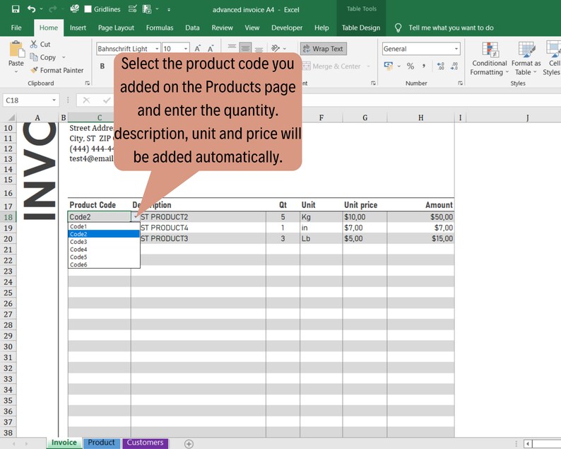 Advanced Invoice and Quotation Template Selected From - Etsy