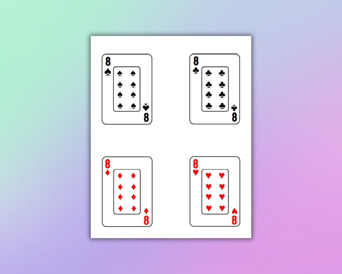 Printable Pokeno Cards 52 Unique, Printable Cards, Instant Download ...