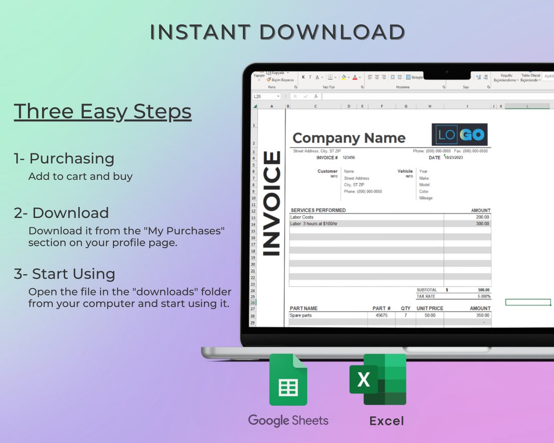 Advanced Invoice Template, Selected From Customers and Products List ...