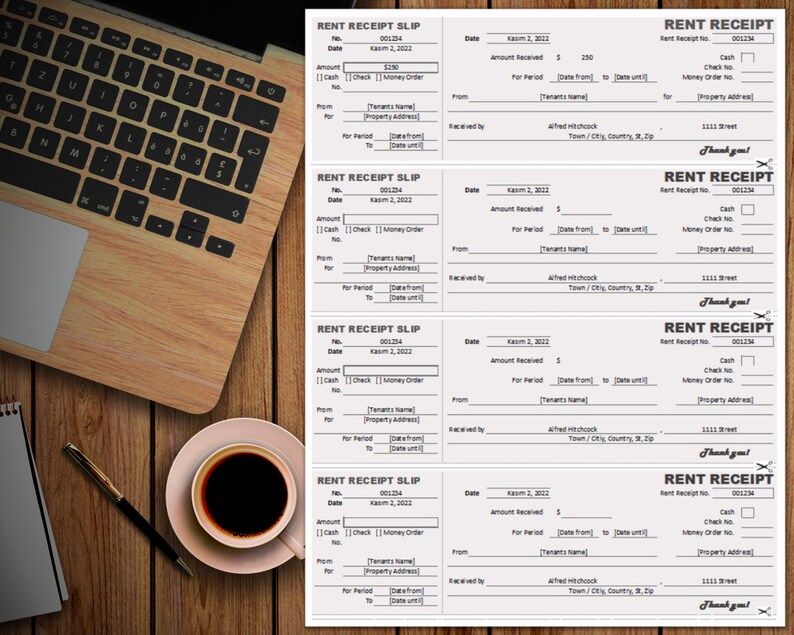 Plantilla de recibo de alquiler Excel Google Sheets PDF - Etsy México