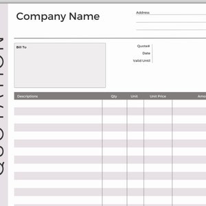 Quotation Template in Printable, Ready Pdf Format, Editable in Canva ...