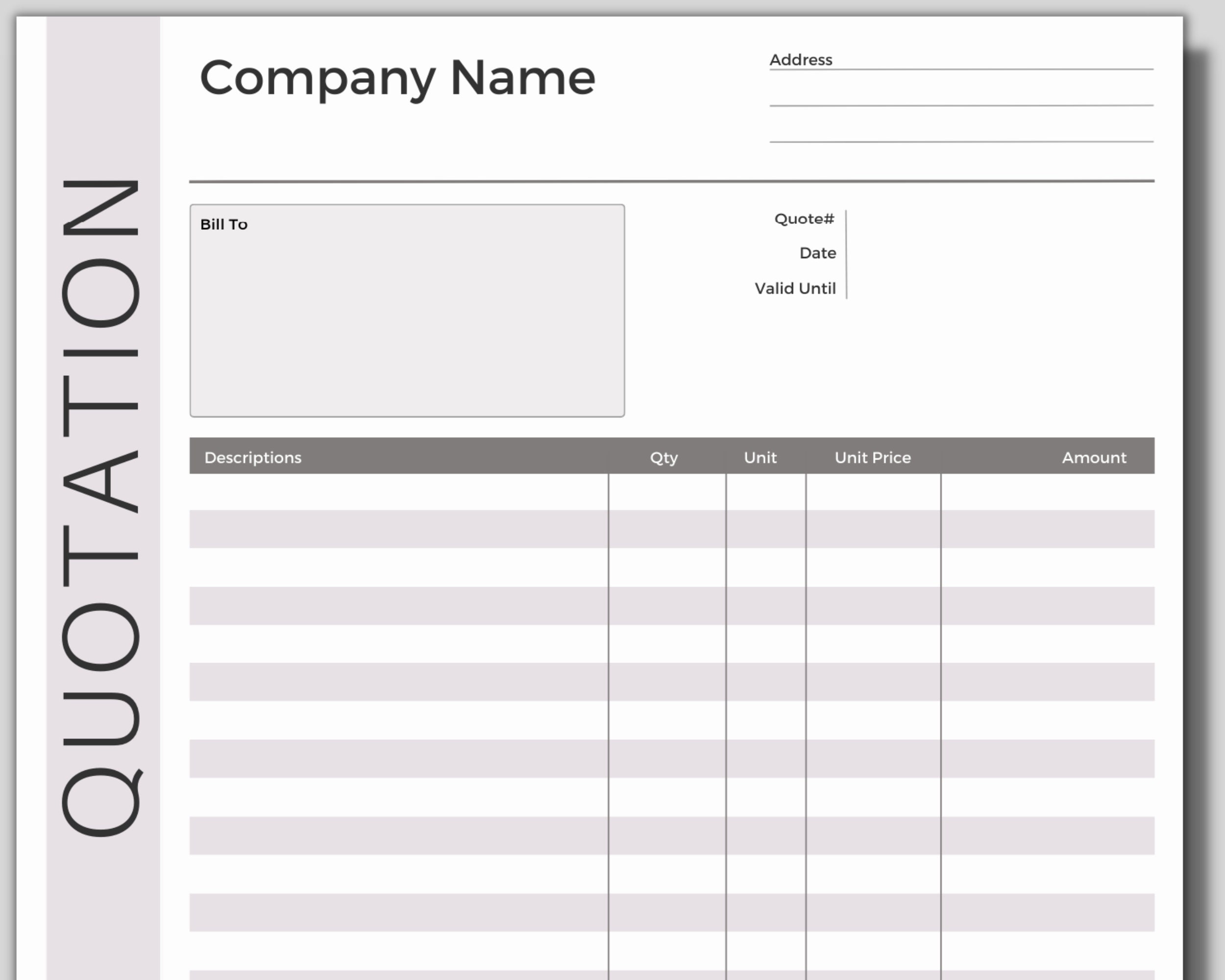 Quotation Template in Printable, Ready Pdf Format, Editable in Canva ...