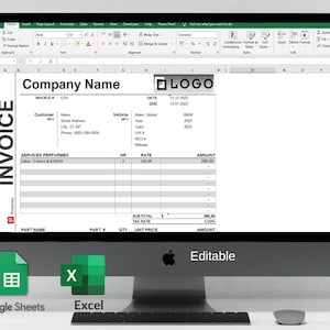 Computer Maintenance and Repair Invoice Template, Excel, Google Sheets ...