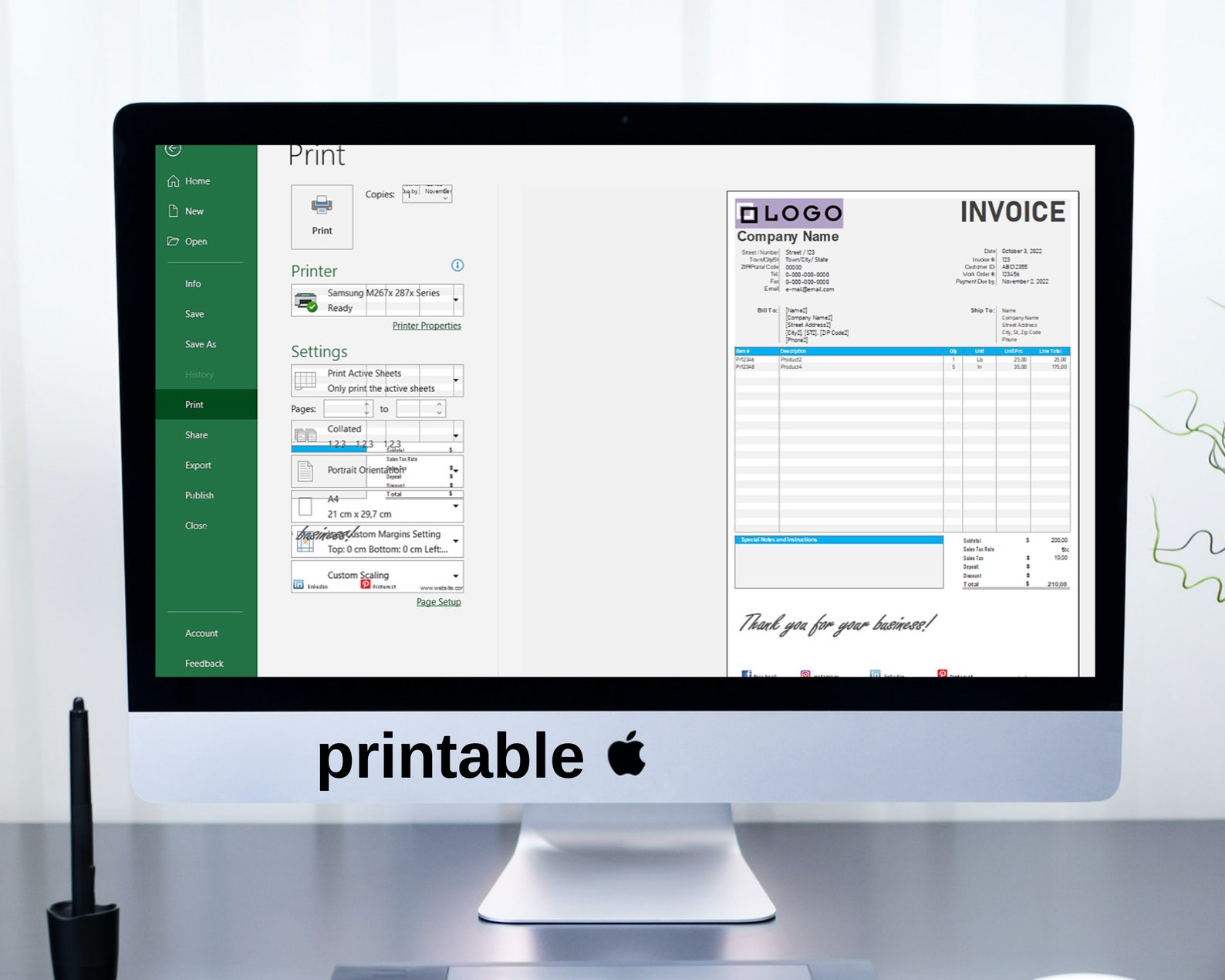Advanced Invoice Template Selected From Customers and - Etsy