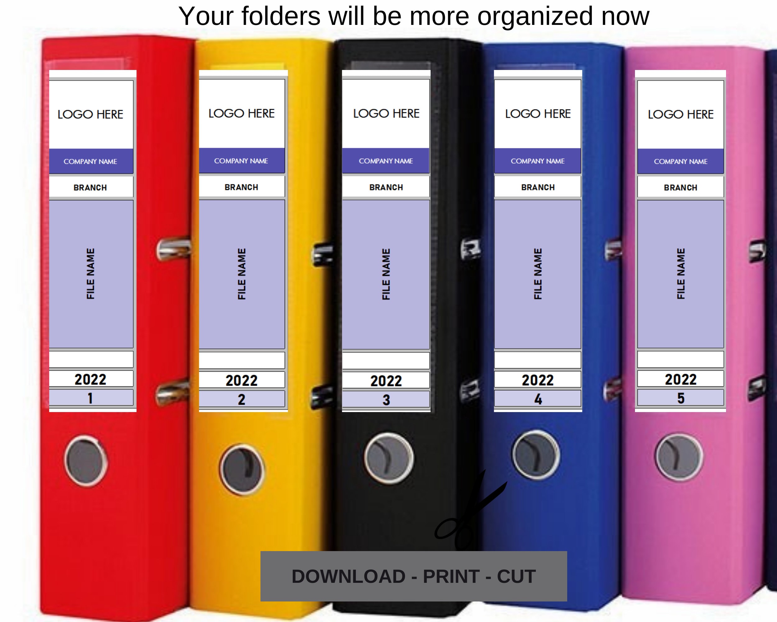 Printable Folder Back Labels: Excel & Google Sheets Template (A4/US ...