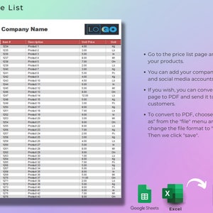 Automated Price List and Quote Template, Wholesale Product Pricing ...