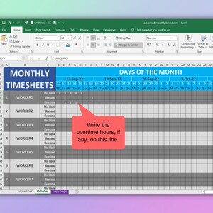 Monthly Time Employee Chart, Salary Calculator, Employee Work Schedule ...
