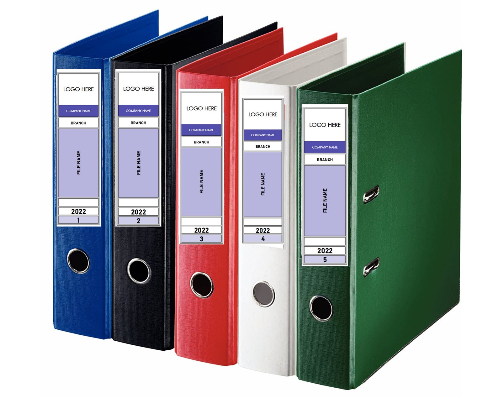 Printable Folder Back Labels: Excel & Google Sheets Template (digital ...