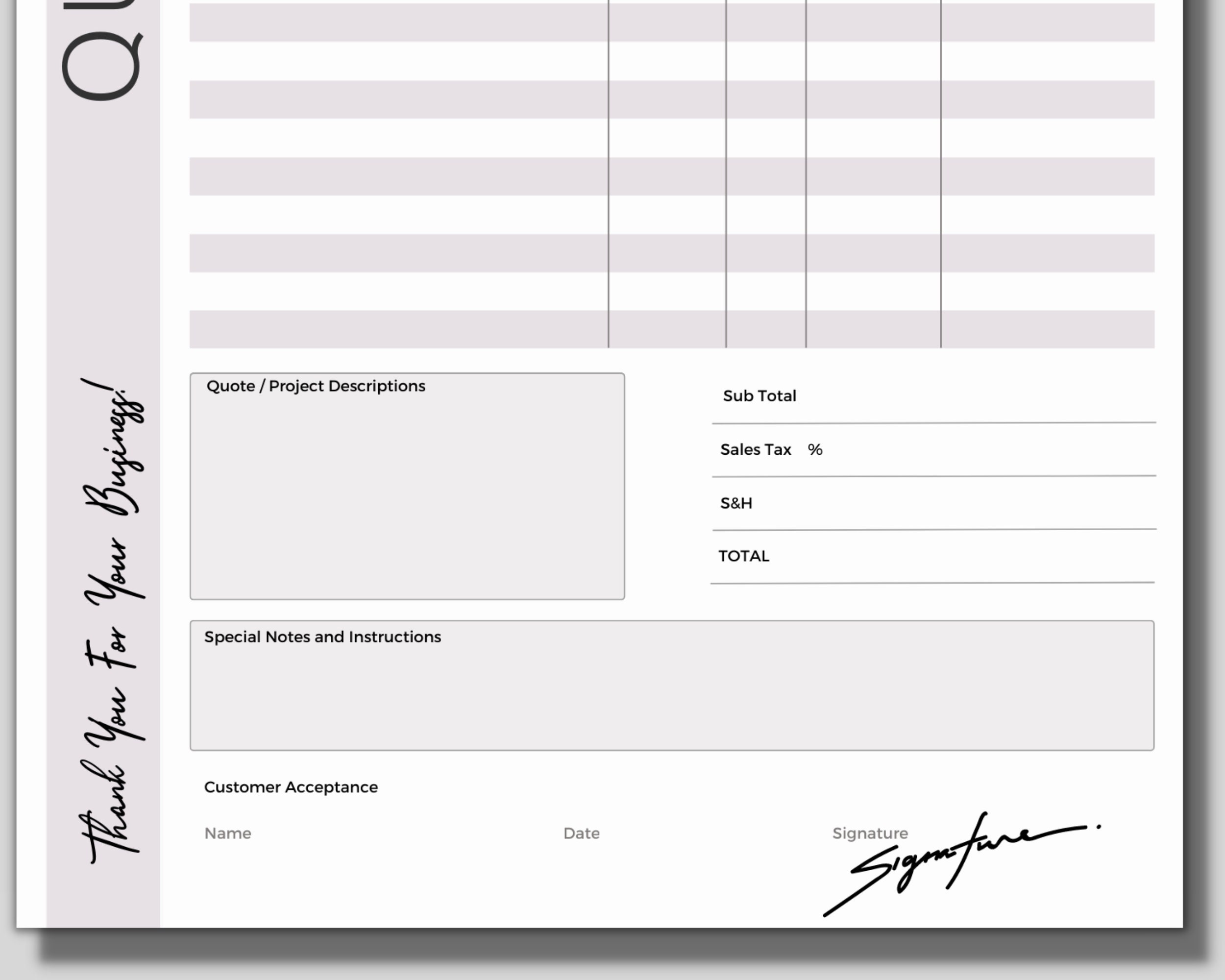 Quotation Template in Printable, Ready Pdf Format, Editable in Canva ...