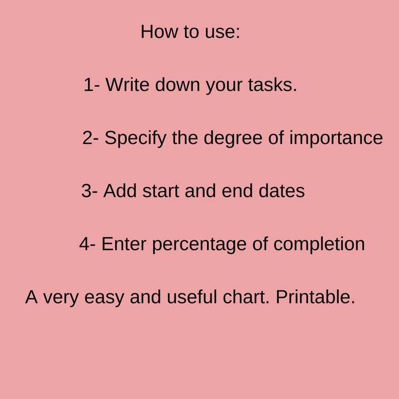 To Do List With Progress Tracker Excel Template Etsy