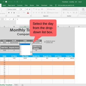 Monthly Timesheets, Employee Table, With Break, Salary Calculator ...