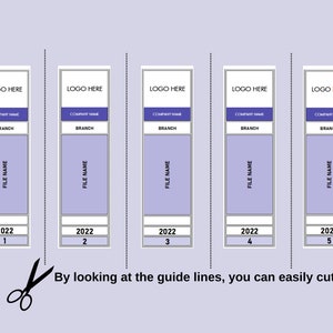 Printable Folder Back Labels: Excel & Google Sheets Template (digital ...