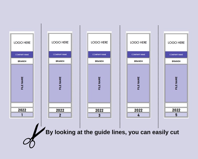 Printable Folder Back Labels: Excel & Google Sheets Template (digital ...
