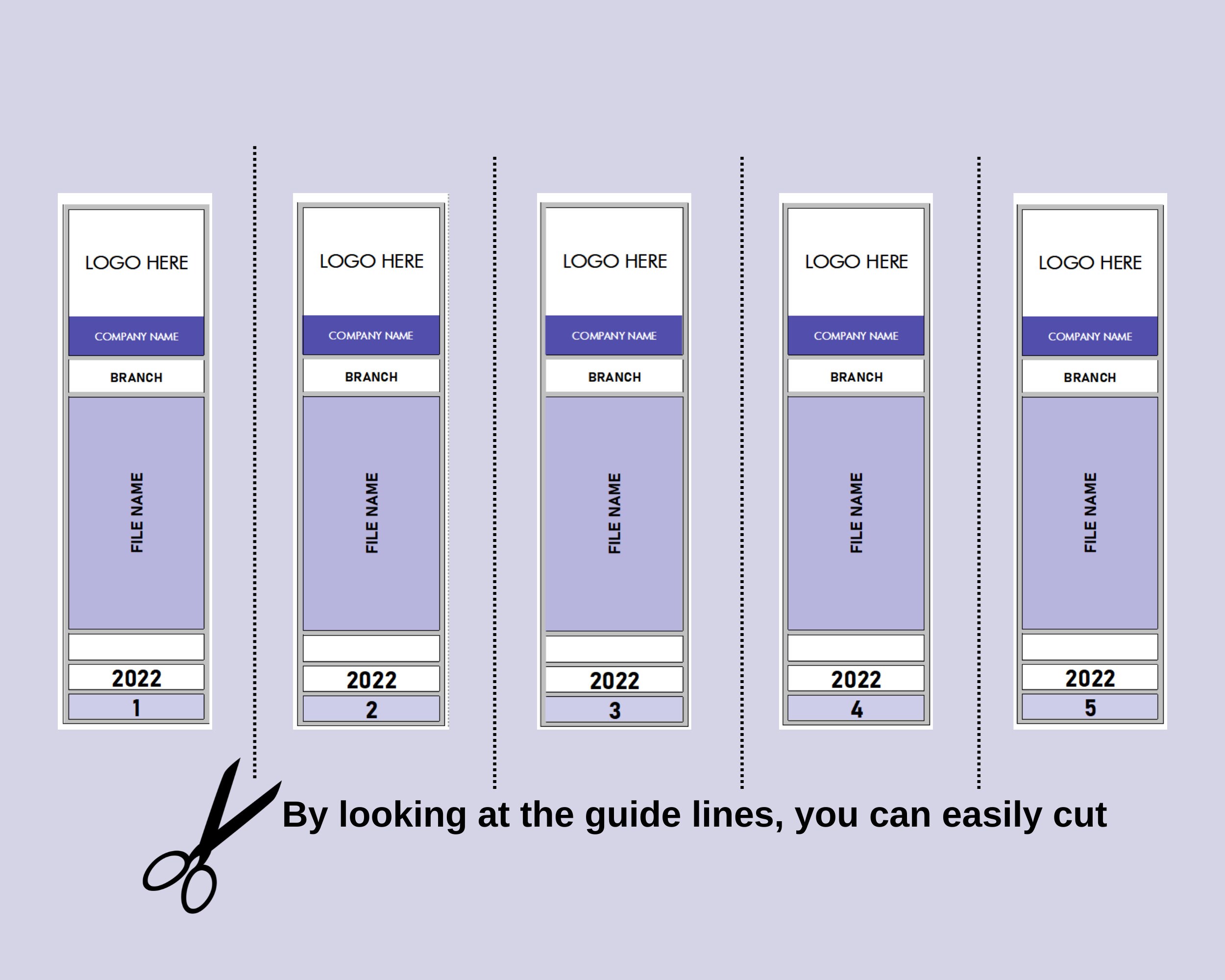 Printable Folder Back Labels: Excel & Google Sheets Template (digital ...