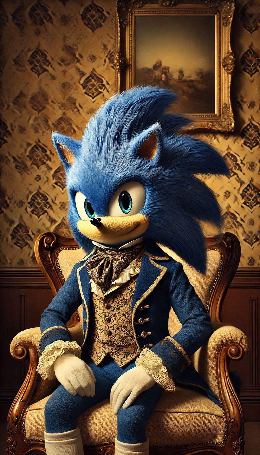 Victorian Sonic the Hedgehog Sega Kids Funny Art Digital Image for ...