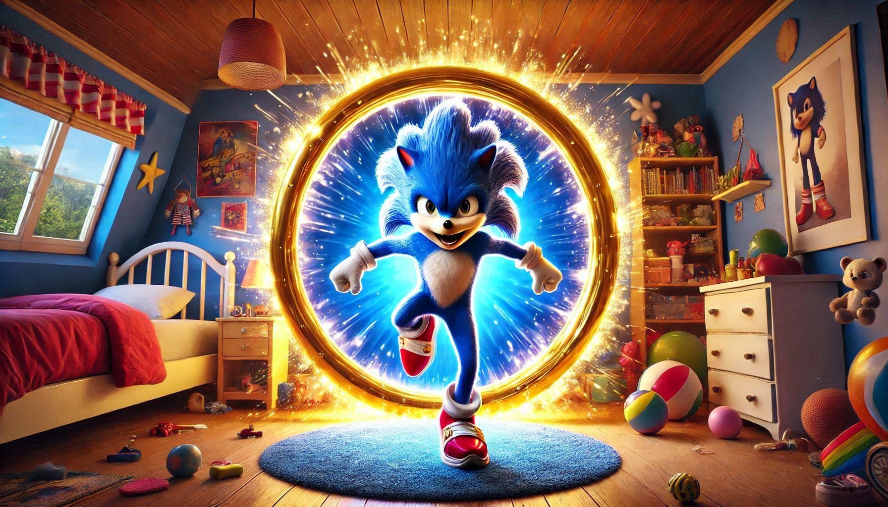 Kids Sonic the Hedgehog Sega Art Digital Image for Printing, Framing ...