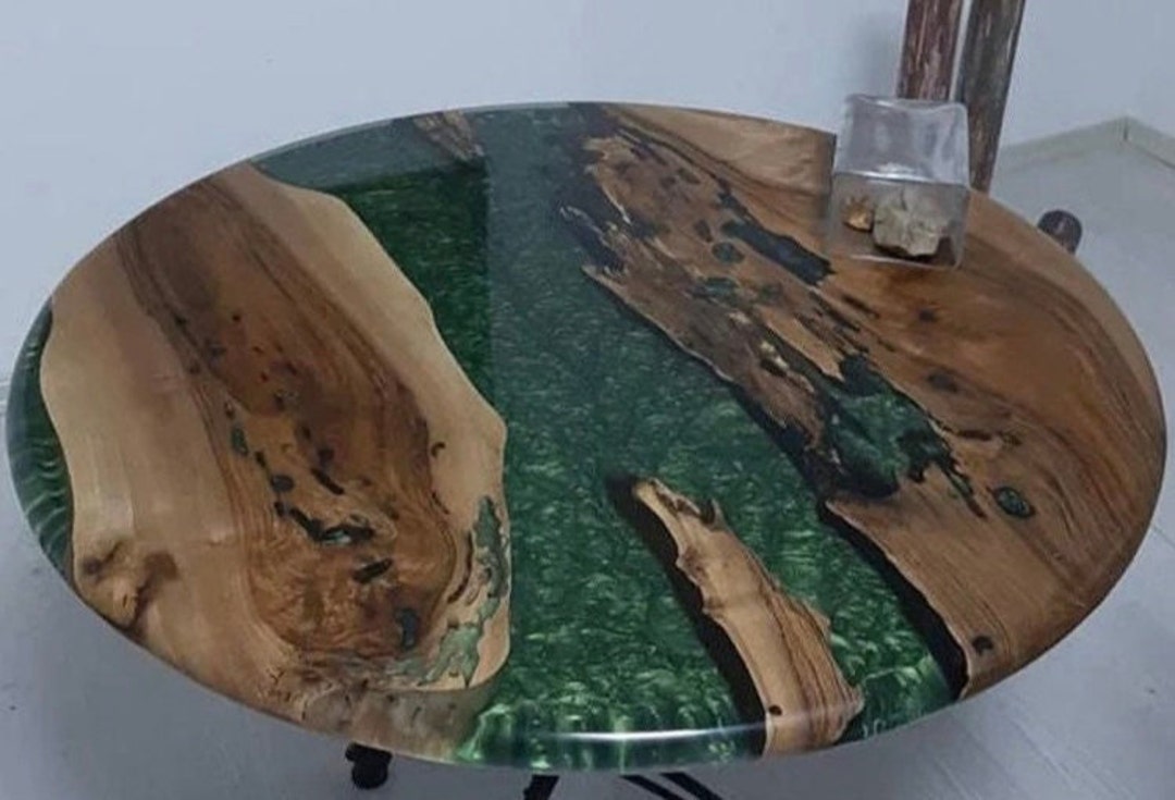 Round Epoxy Dining Table, Epoxy Resin Table Top, Round Epoxy Coffee ...