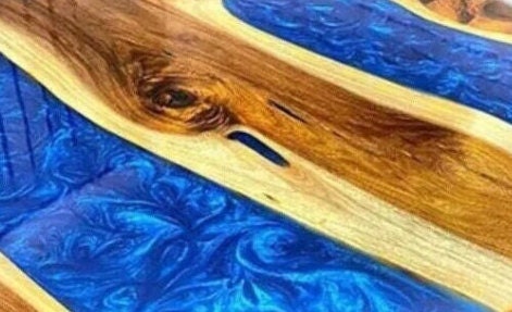 Blue Epoxy River Table, Round Epoxy Tables, Epoxy River Table, Round ...
