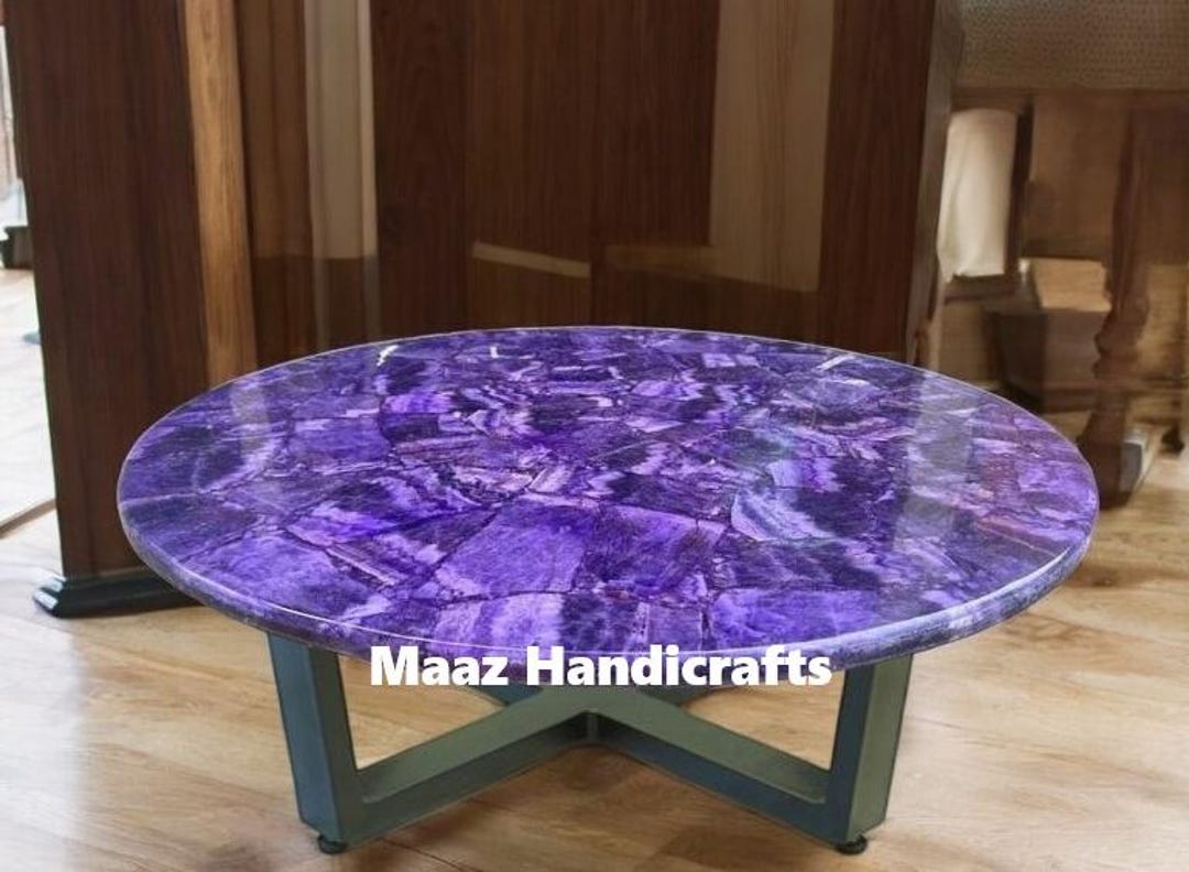 Amethyst Coffee Table Round Amethyst Dining Table - Etsy