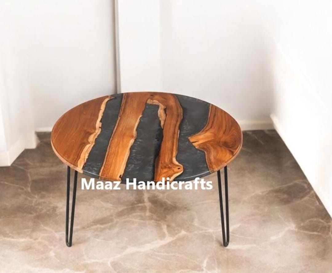 Round Epoxy Table Epoxy Corner Table Epoxy Side & End Table Bedside ...