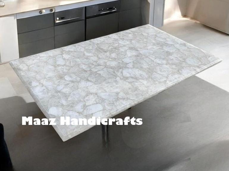 White Quartz Dining Table, Quartz Countertop, Quartz Coffee Table ...