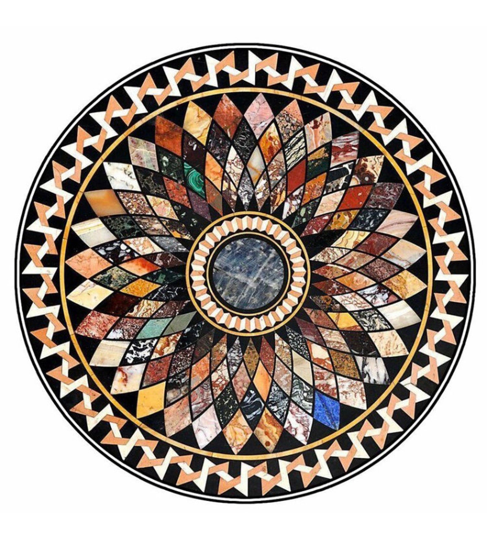 Round Marble Dining Table, Center Table, Black Marble Center Table Top ...