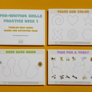 Toddler Activity Pack: Deck 1, Pre Writing Tracing Practice, Busy Book ...