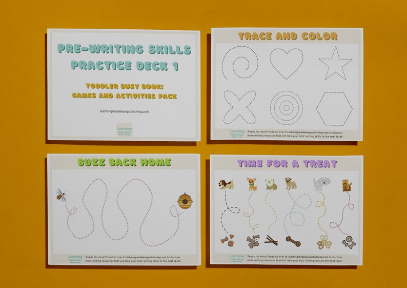 Toddler Activity Pack: Deck 1, Pre Writing Tracing Practice, Busy Book ...