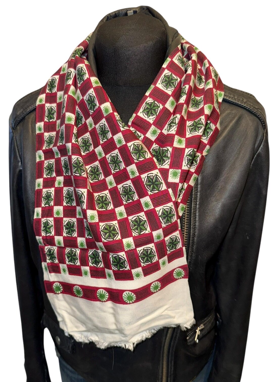 Vintage Retro Rare Original 70s Double Lined Patterned Mod Scarf / Neck ...