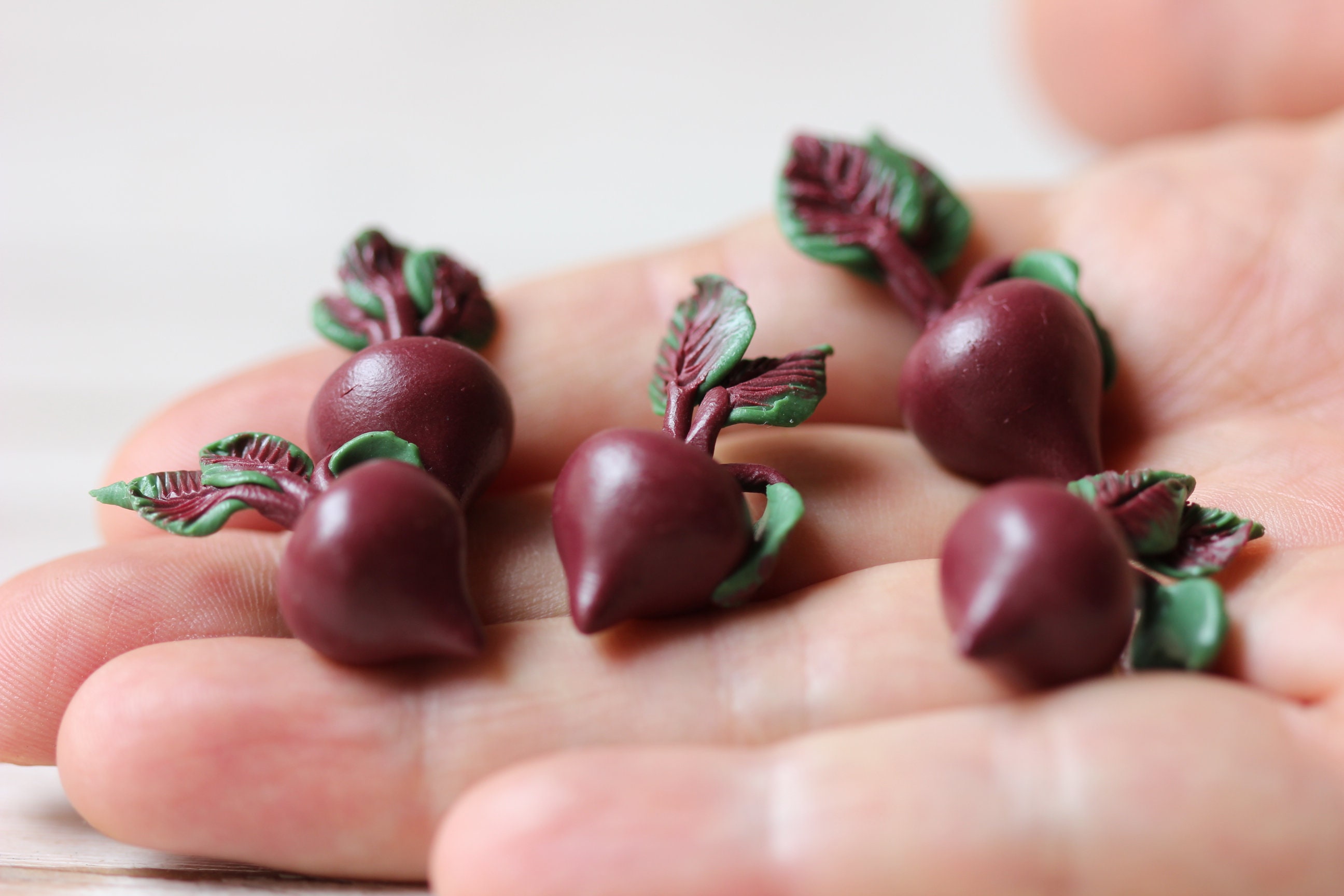 Beetroot Mini Vegetables 1:6 Miniature Food for Dollhouse 5 Pcs Beet ...