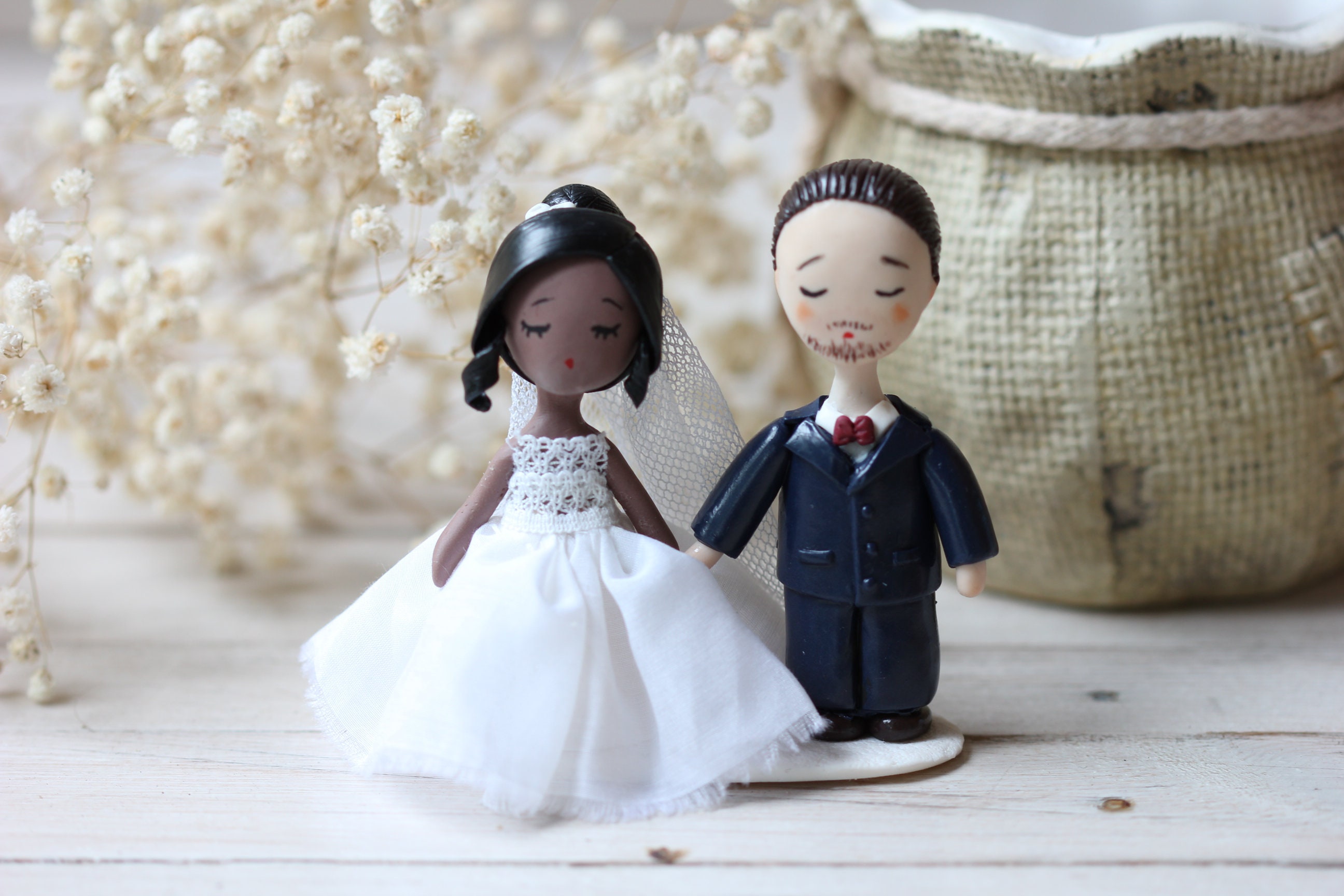 Love Unites: Customizable Bride and Groom Figurines Custom Wedding ...